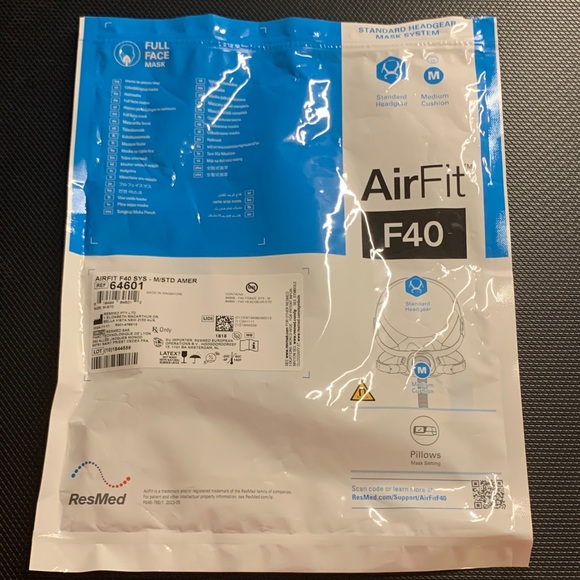 ResMed | Other | Resmed Airfit F4 Full Face Cpap Mask With Headgear ...